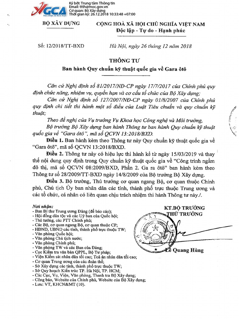 QCVN 13-2018-Bxd-Gara o To PDF | PDF