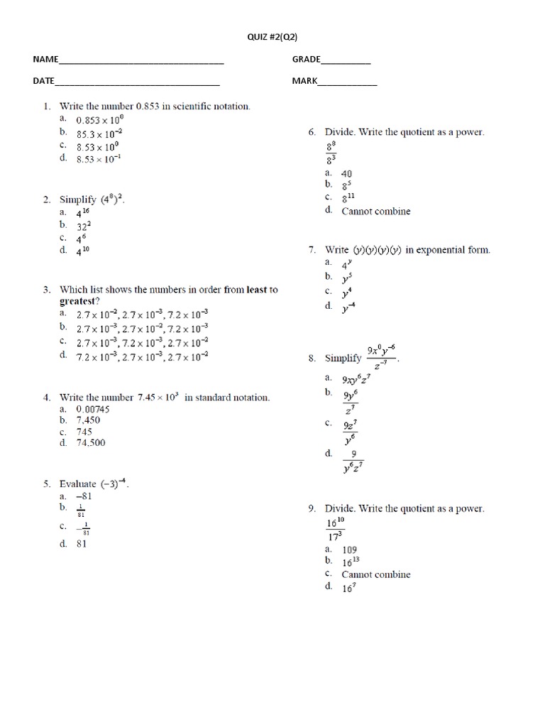 scientific notation | PDF
