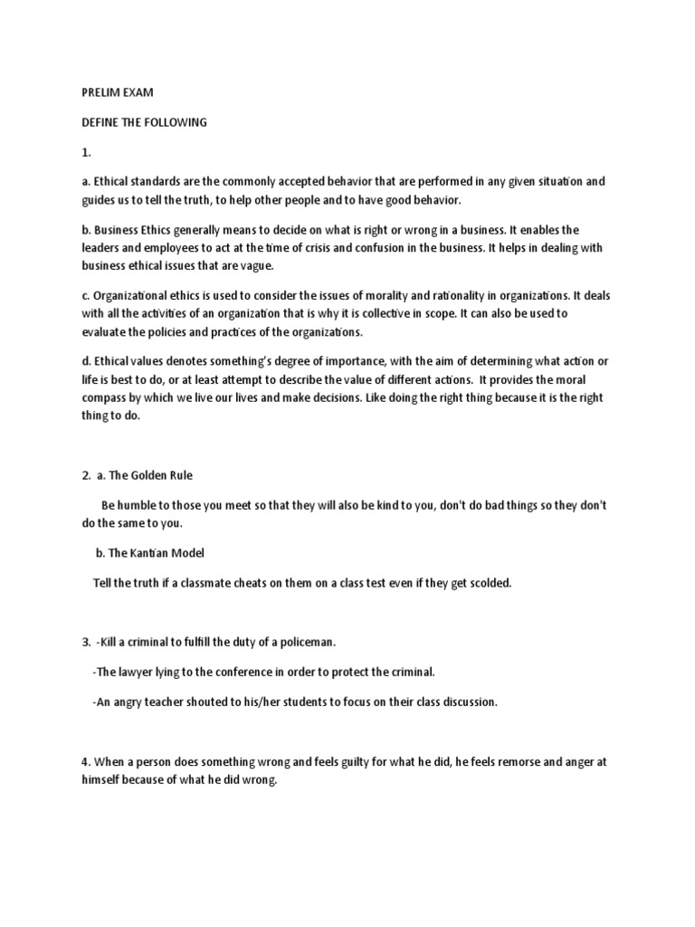 Prelim - Gov. Business Ethics | PDF | Employment | Business Ethics