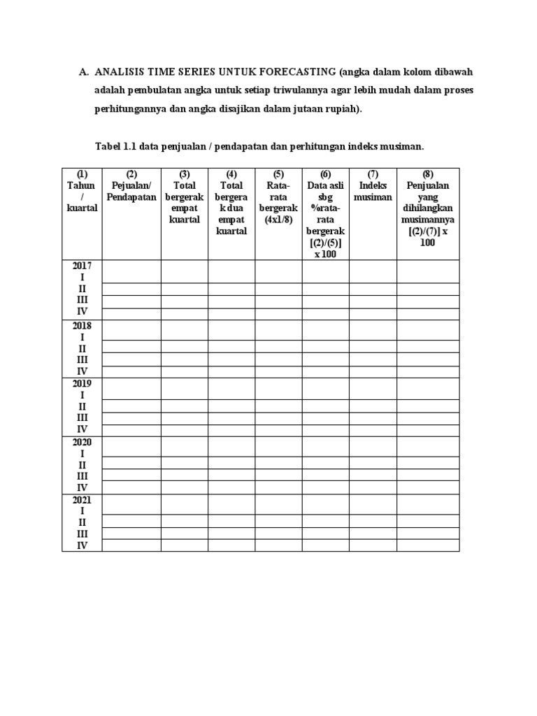 Analisis Time Series Untuk Forecasting | PDF