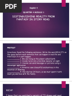 Cot English 4 ... Reality vs. Fantasy | PDF | Curriculum | Lesson Plan