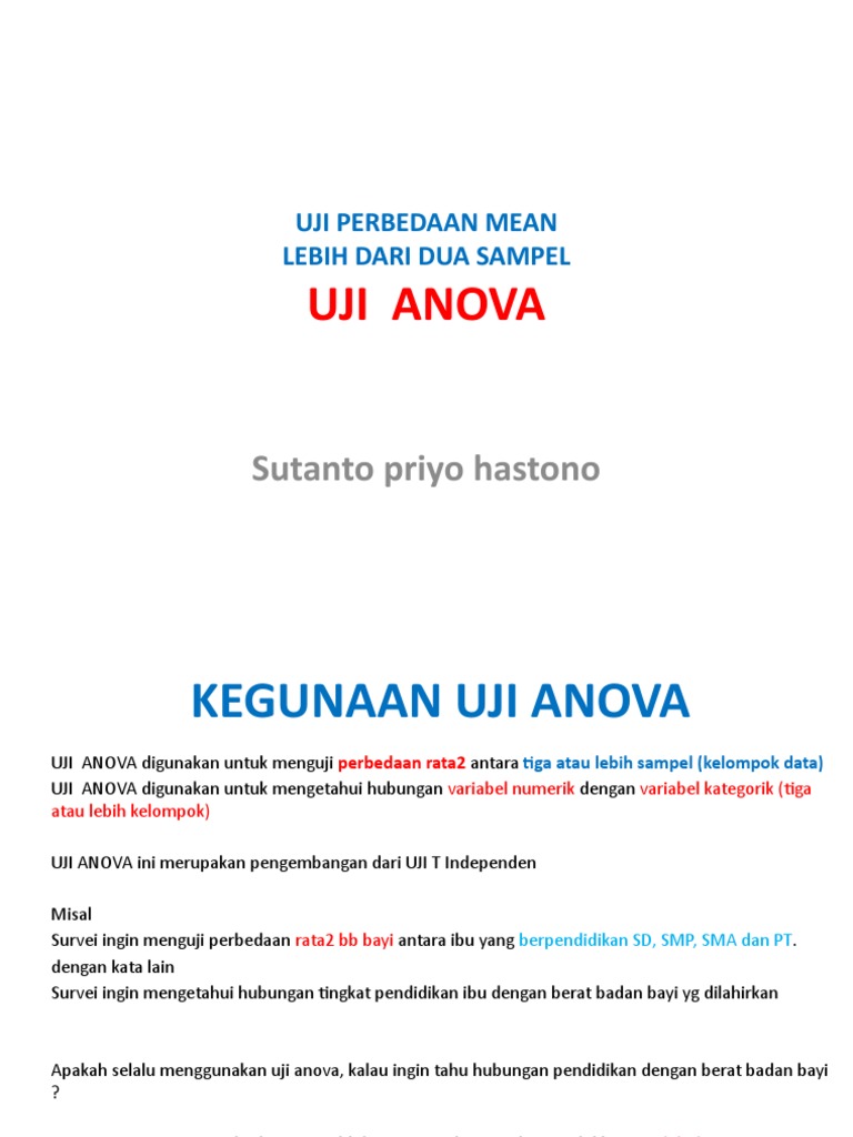 Uji Anova 2023 | PDF