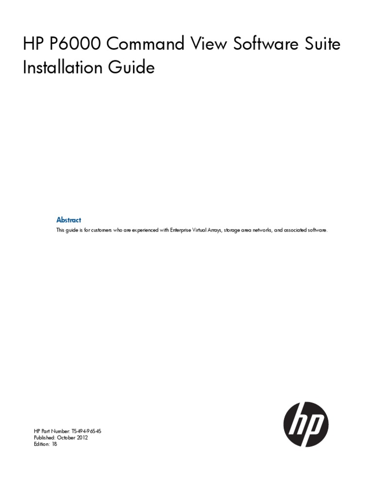 HP P6000 CommandView InstallationGuide | PDF | Installation (Computer ...