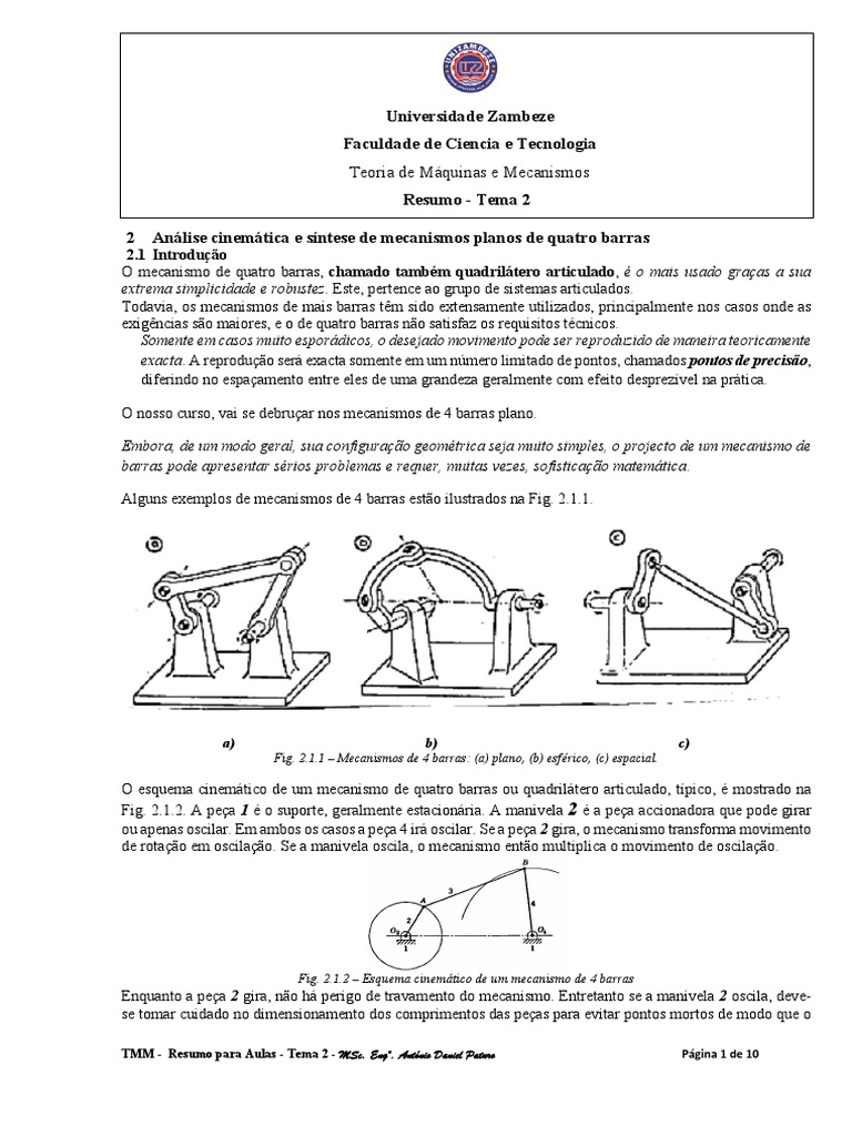 TMM - Resumo para Aula Tema - 2.a PDF | PDF | Motores | Motor de Combustão interna