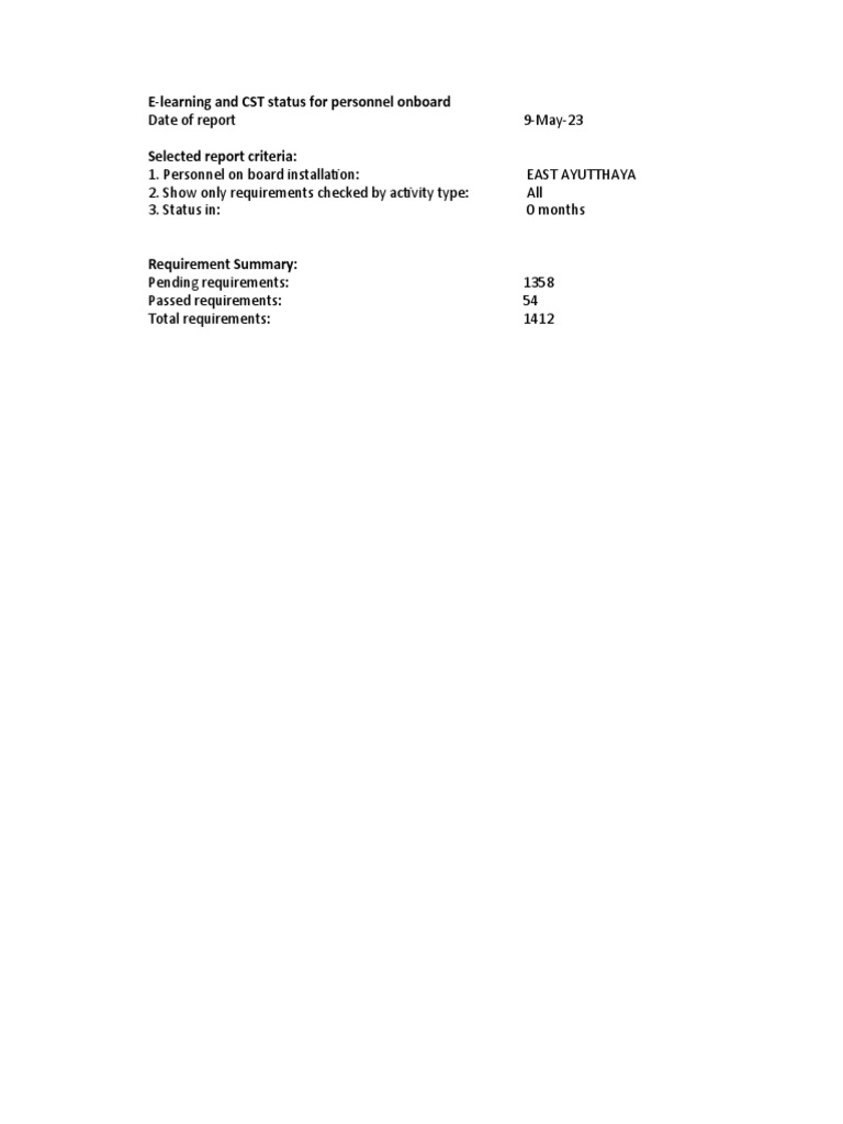 E-Learning - and - CST - Status - For - Personnel - On - Board - EAYA ...