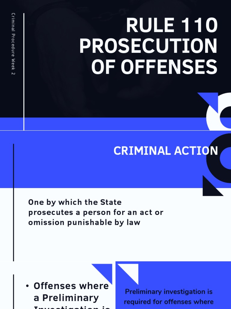 Rule 110 Prosecution of Offenses (Updated) | PDF | Crimes | Crime ...