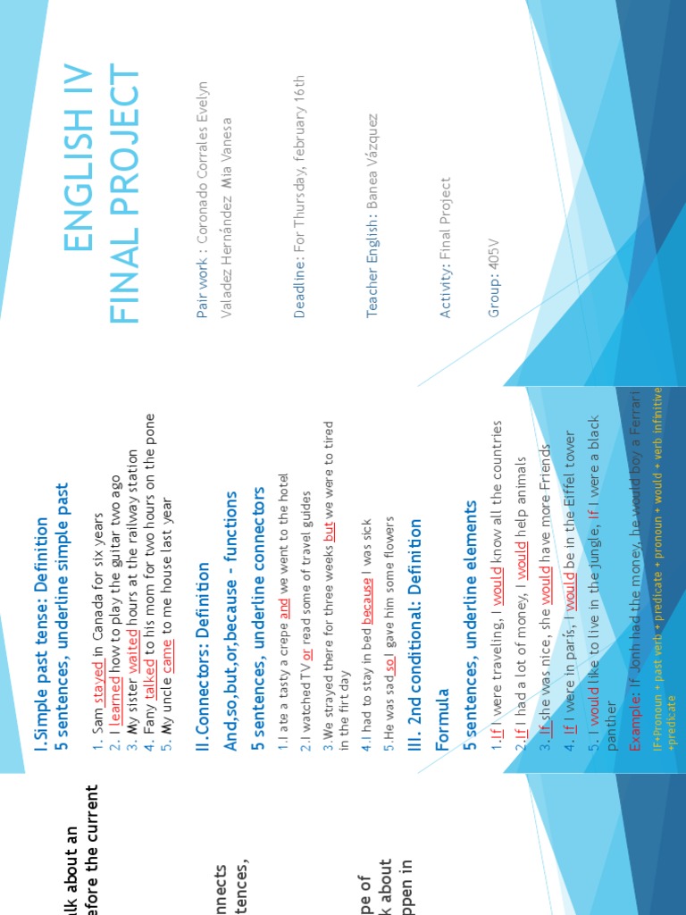 ENGLISH IV Final Project P1 | PDF