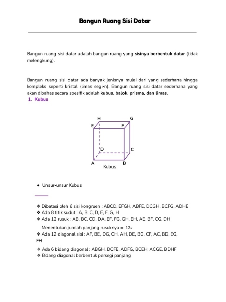 Bangun Ruang Sisi Datar PDF | PDF