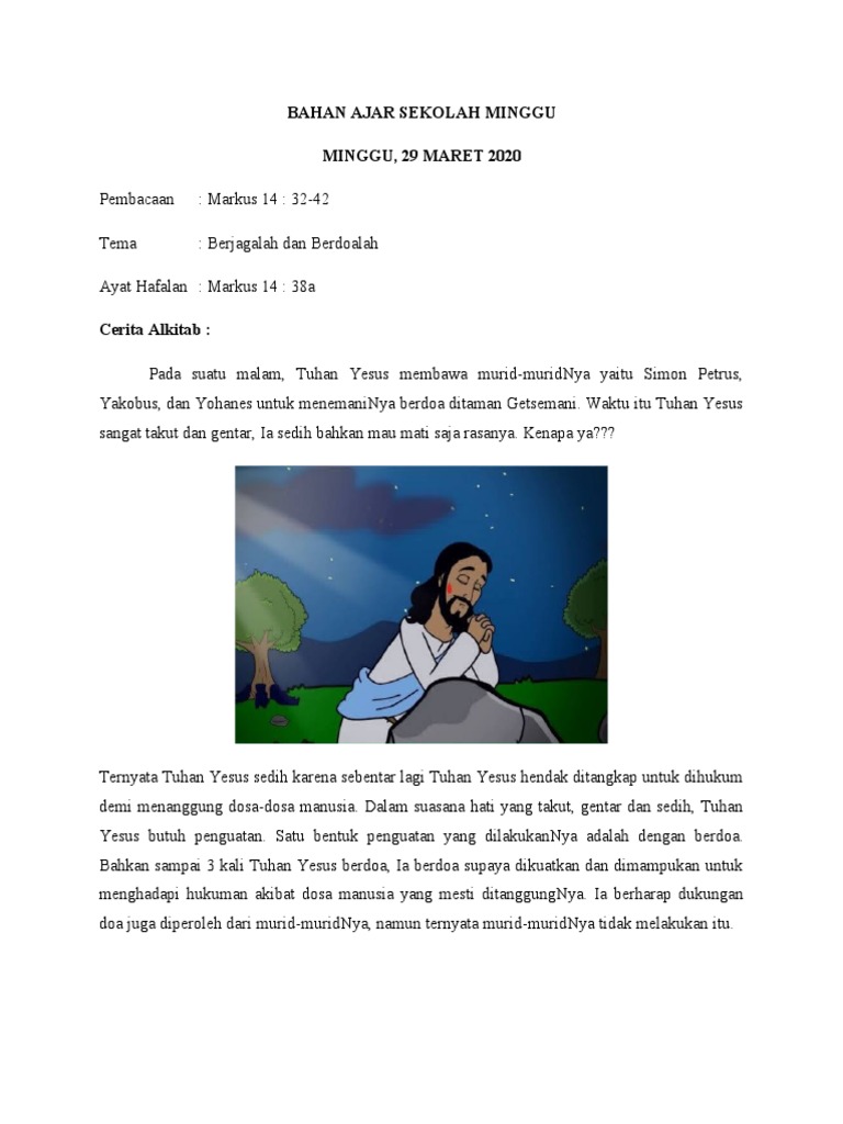 Bahan Ajar Sekolah Minggu | PDF