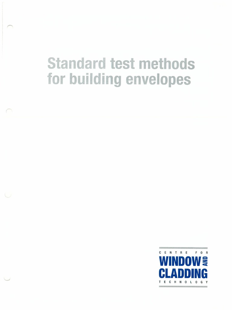 Standard Test Methods For Building Envelopes PDF | PDF