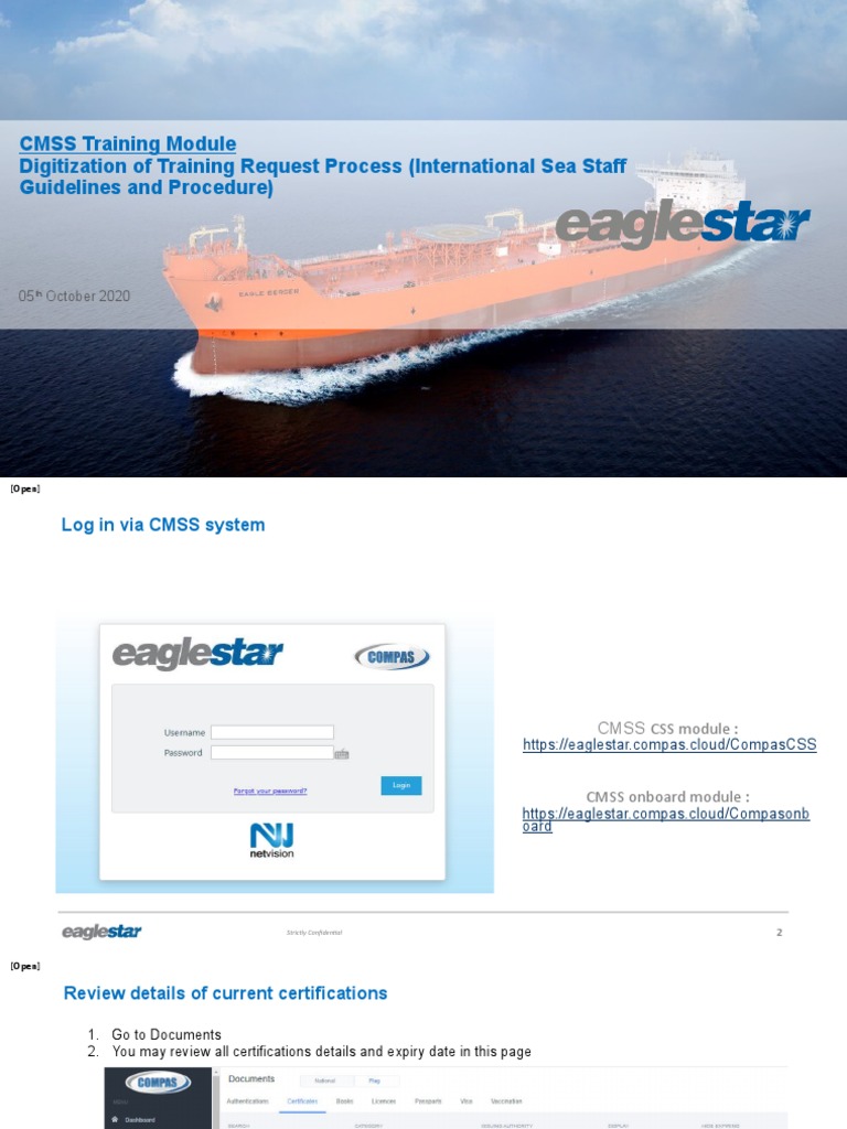 Procedure Online Training Application For Sea Staff | PDF | Software ...