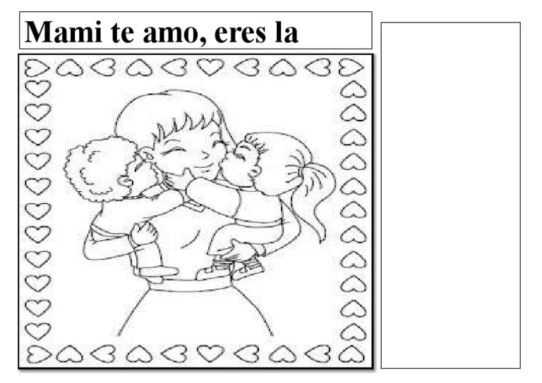 Ficha de Mama para Colorear | PDF