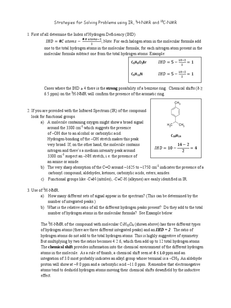 02 Spectroscopystrat | PDF | Proton Nuclear Magnetic Resonance | Chemical Compounds