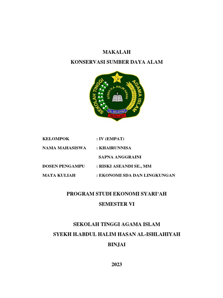 Konservasi SDA untuk Mahasiswa | PDF