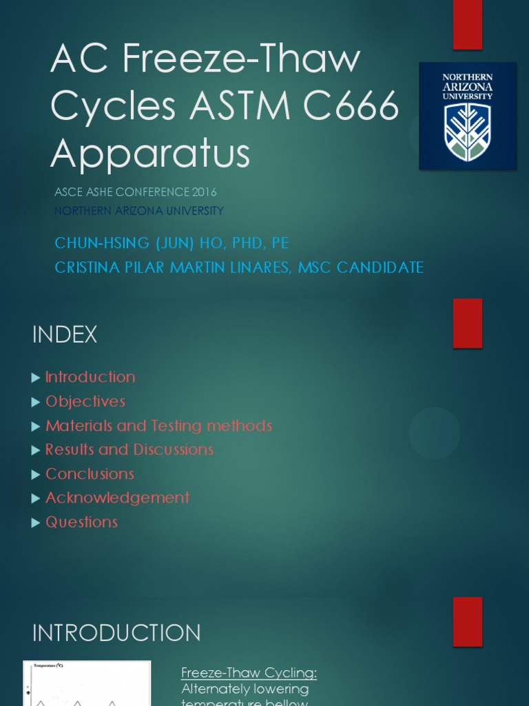 AC Freeze-Thaw Cycles ASTM C666 Apparatus PDF | PDF | Viscoelasticity ...
