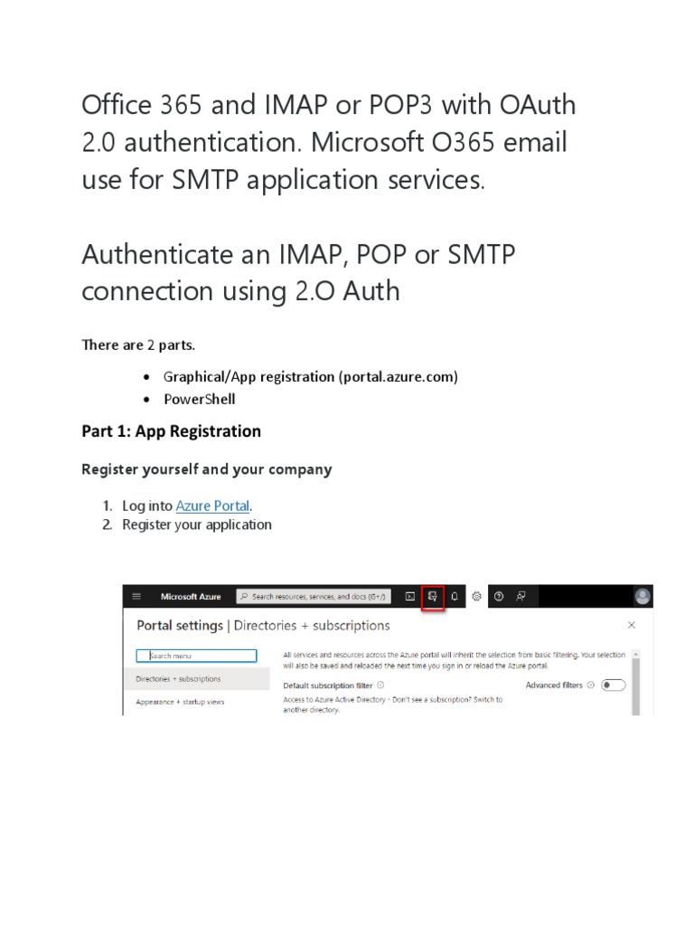 Office 365 and IMAP or POP3 with OAuth 2.pdf | PDF | Microsoft Exchange ...