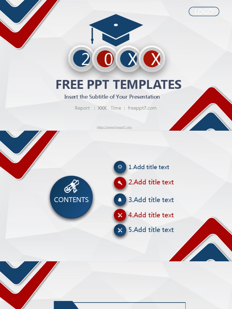Red and Blue Color High End Powerpoint Templates | PDF