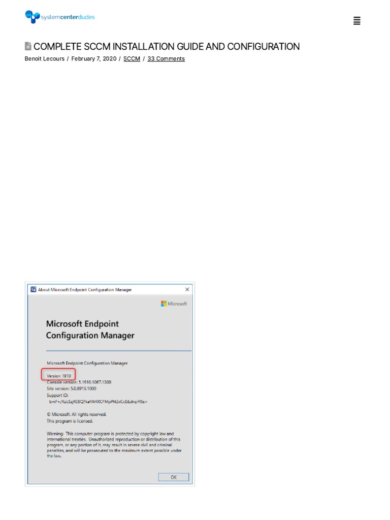 Complete SCCM Installation Guide and Configuration | PDF