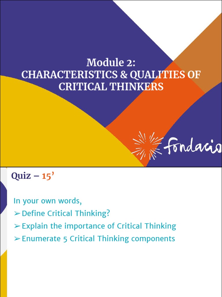 Critical Thinking Skills Workshop | PDF | Self-Improvement