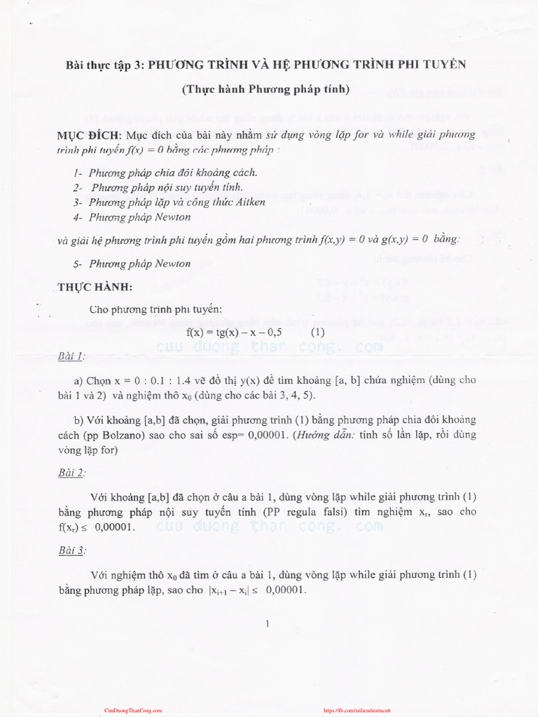 Phuong-Phap-Tinh - (Numerical-Analysis) - Bai-Thuc-Hanh-So-3 - Phuong-Trinh-Va-He-Phuong-Trinh ...