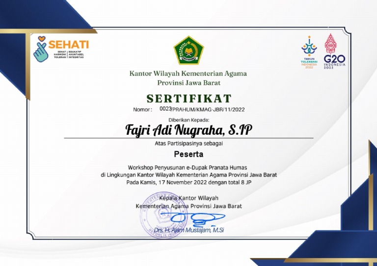 Sertifikat Workshop | PDF