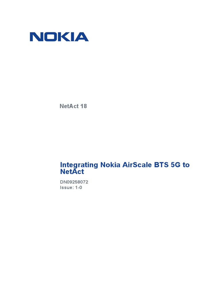 Integrating Nokia Airscale Bts 5g To Netact 20181114 Update | PDF ...