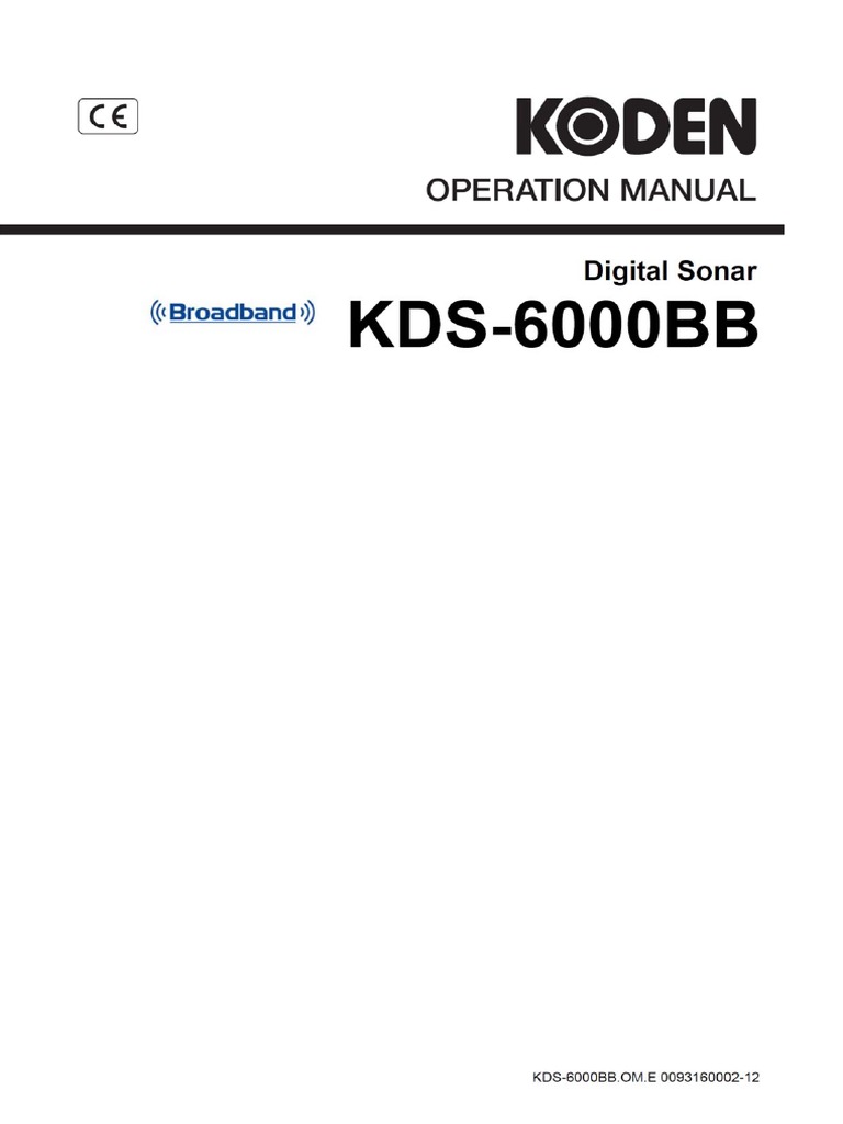 KDS-6000BB OME Rev12 PDF | PDF | High Voltage | Sonar