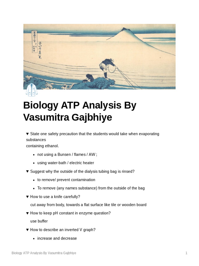 O Levels - Biology ATP Analysis | PDF | Water | Biology
