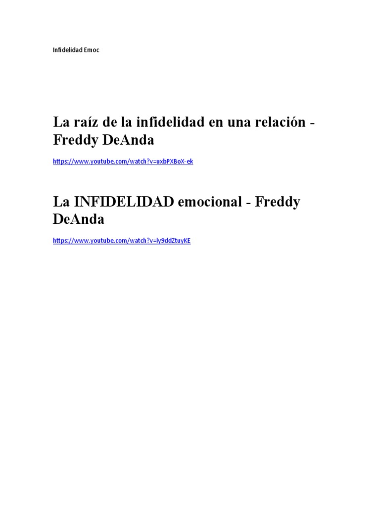 Infidelidad Emoc | PDF
