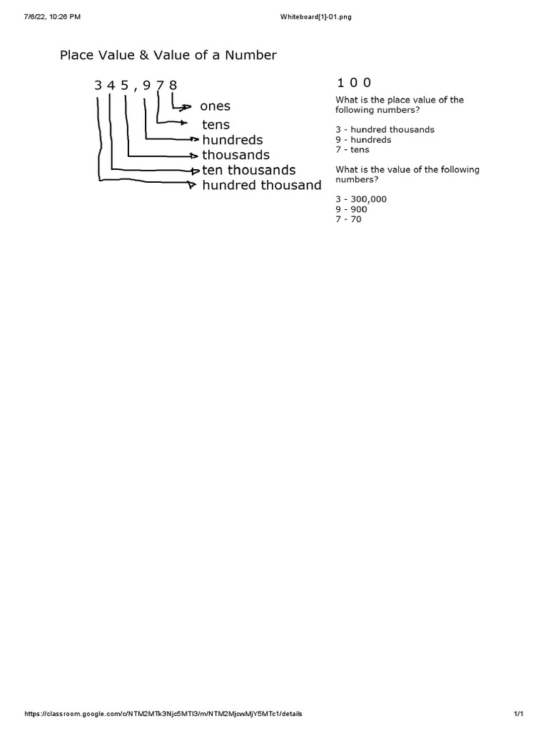 Definition of PLACE VALUE and Value | PDF