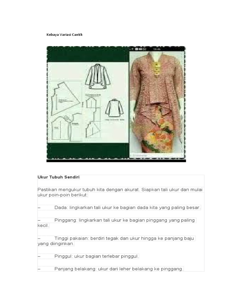 Kebaya Variasi Cantik | PDF