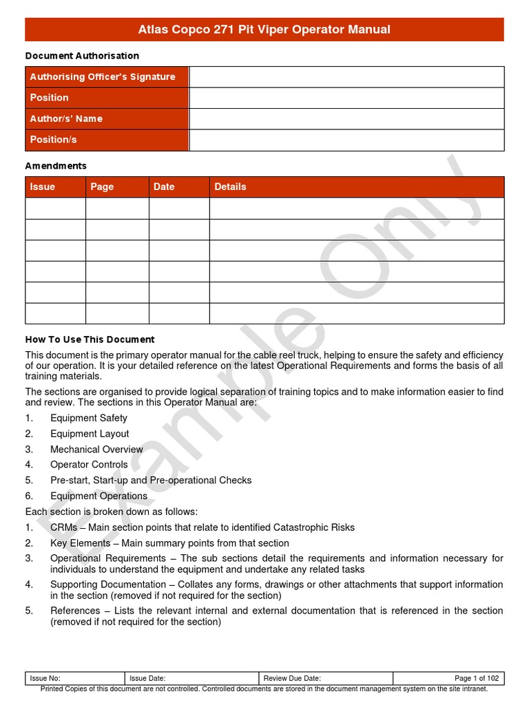 Atlas-Copco-PV271-Pit-Viper-Oprator Manual PDF | PDF | Personal ...