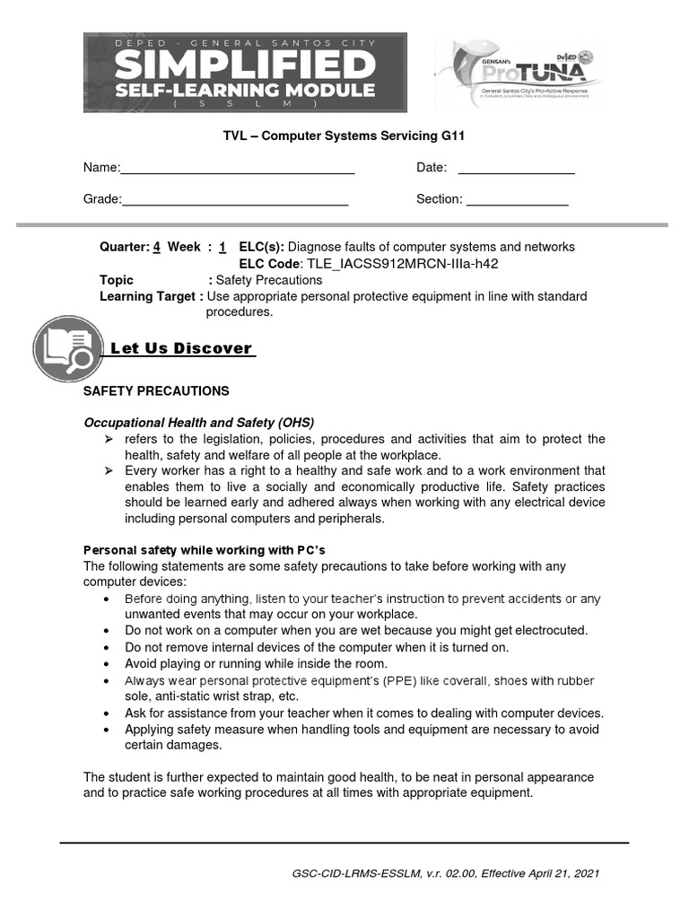 Quarter 4 Week 1 SSLM TVL CSS 11 | PDF