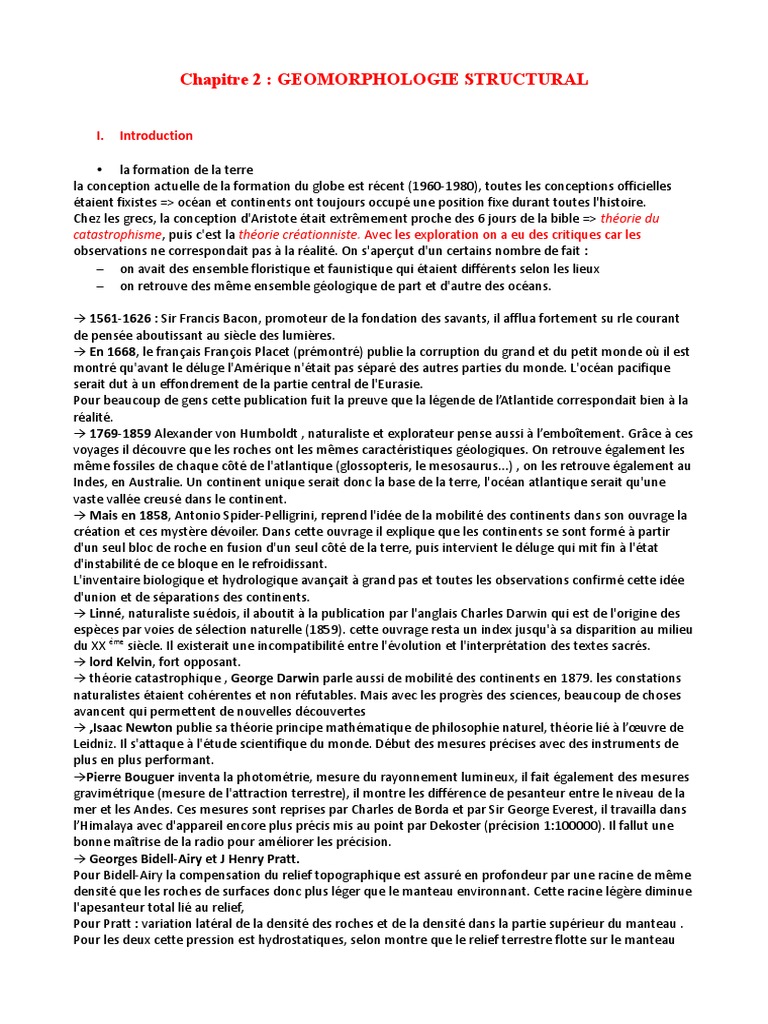 Évolution de la géomorphologie terrestre | PDF | Crevasse | Bassin ...