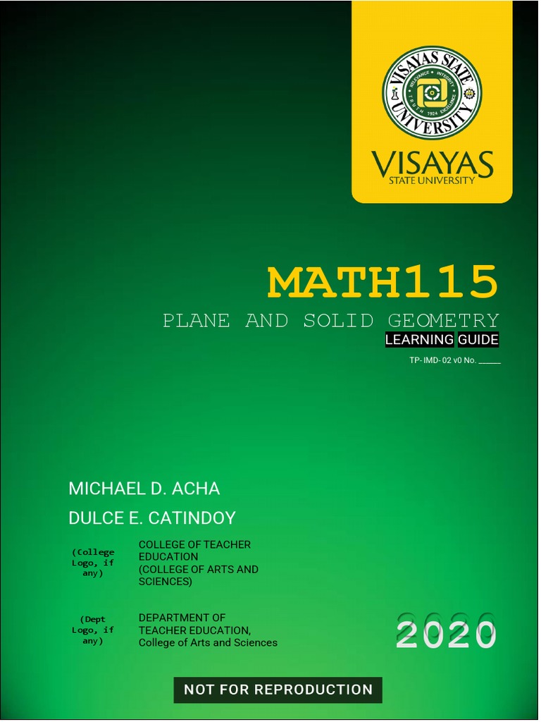 Math 115 Lesson 2.2 - Module 2 | PDF | Angle | Equations