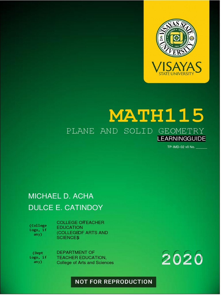 Math 115 (Plane and Solid Geometry Module) - Module 1 - 2ndsem20 - 21 ...