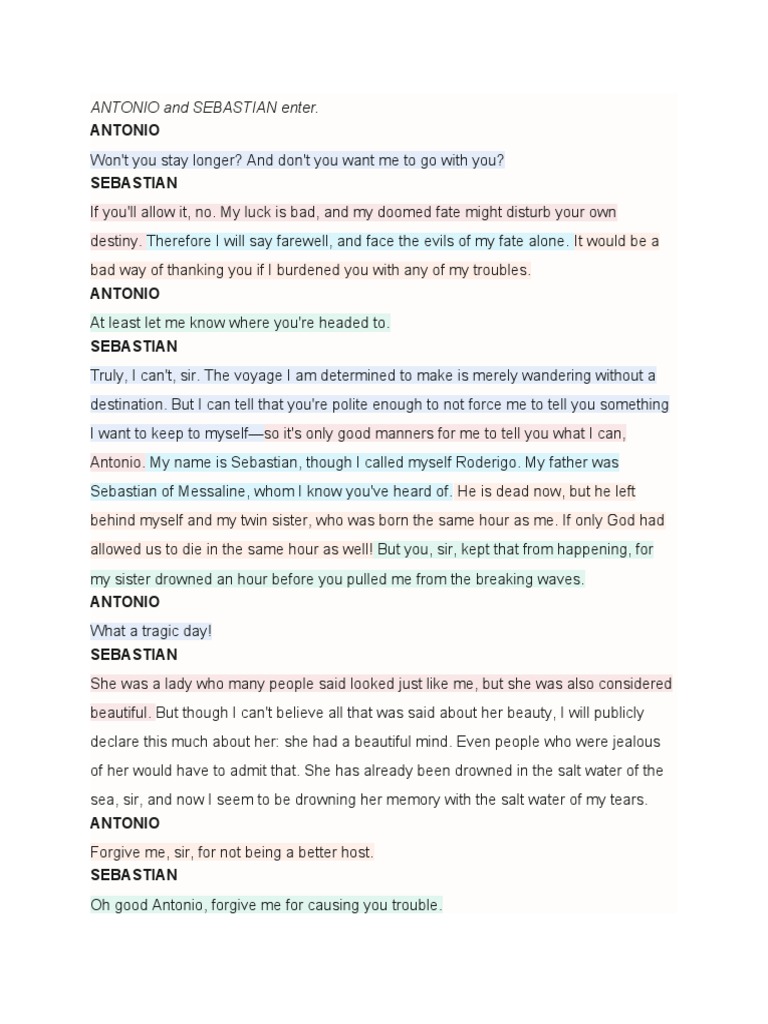 Twelfth Night Notes | PDF