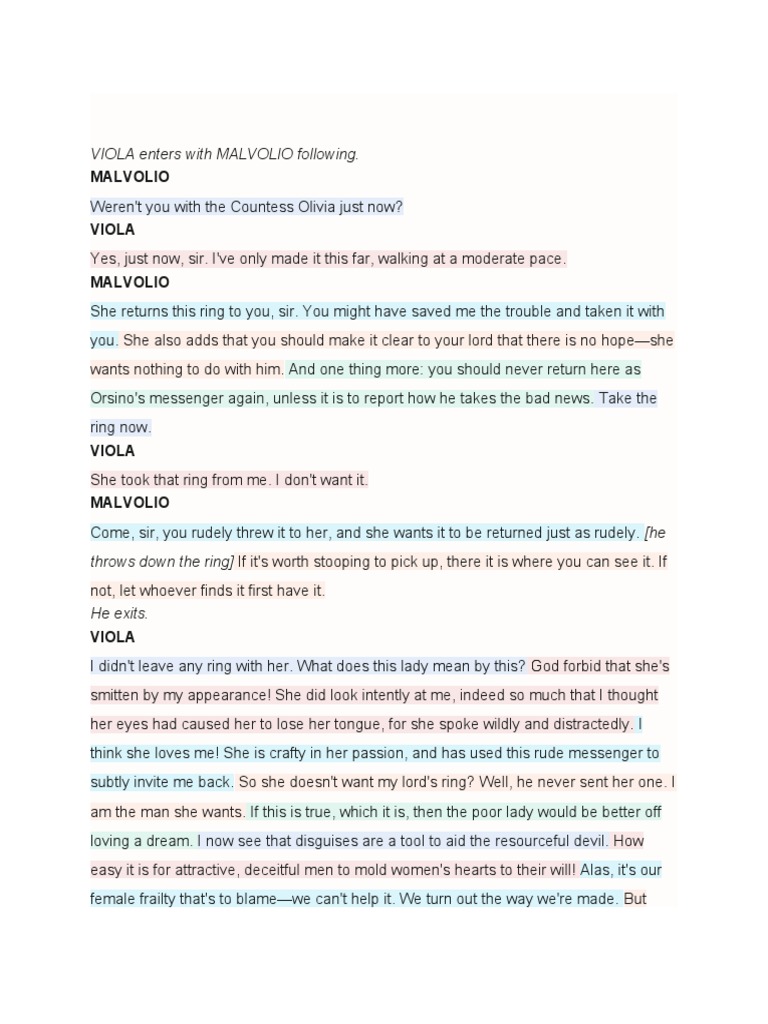 Twelfth Night Notes | PDF
