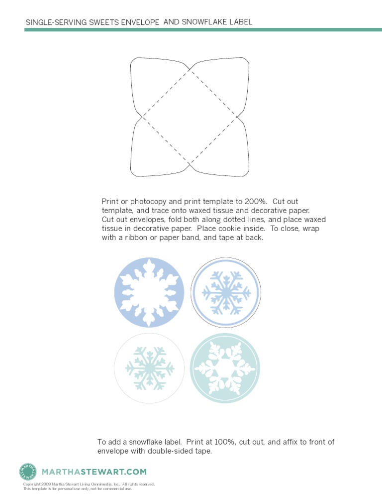 Ms Hol09 Single Envelop Snowflake Label | PDF