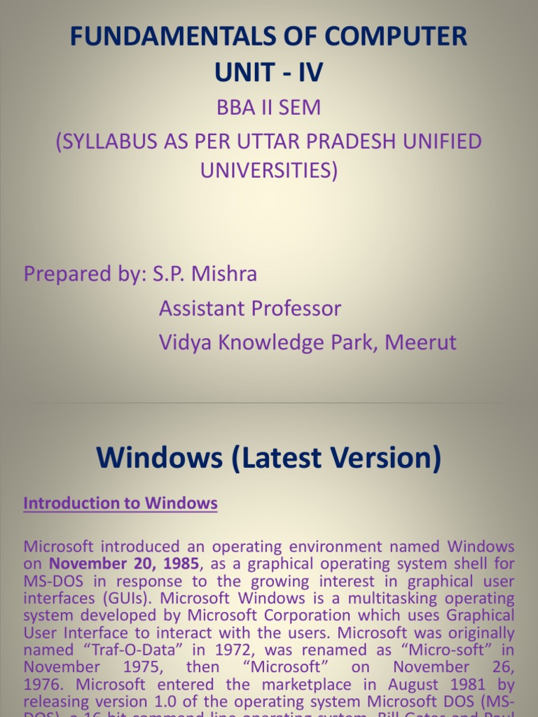 Foc Unit 4 | PDF | Microsoft Windows | Microsoft Word