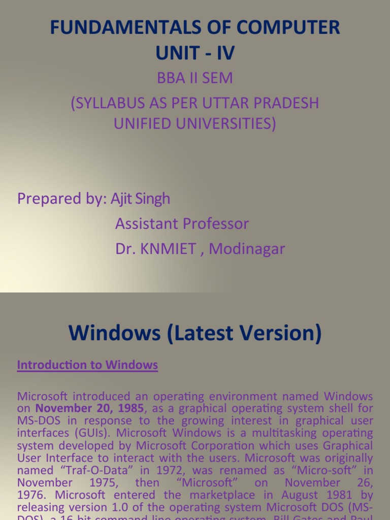 Foc Unit 4 | PDF | Microsoft Windows | Installation (Computer Programs) Foc Unit 4 | PDF | Microsoft Windows | Installation (Computer Programs)