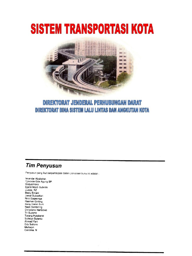 Materi 2. Pengantar Sistem Transportasi Perkotaan | PDF