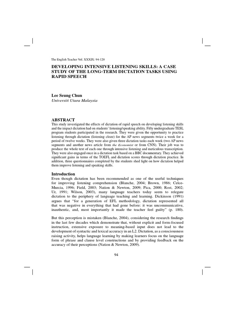 Intensive Listening | PDF