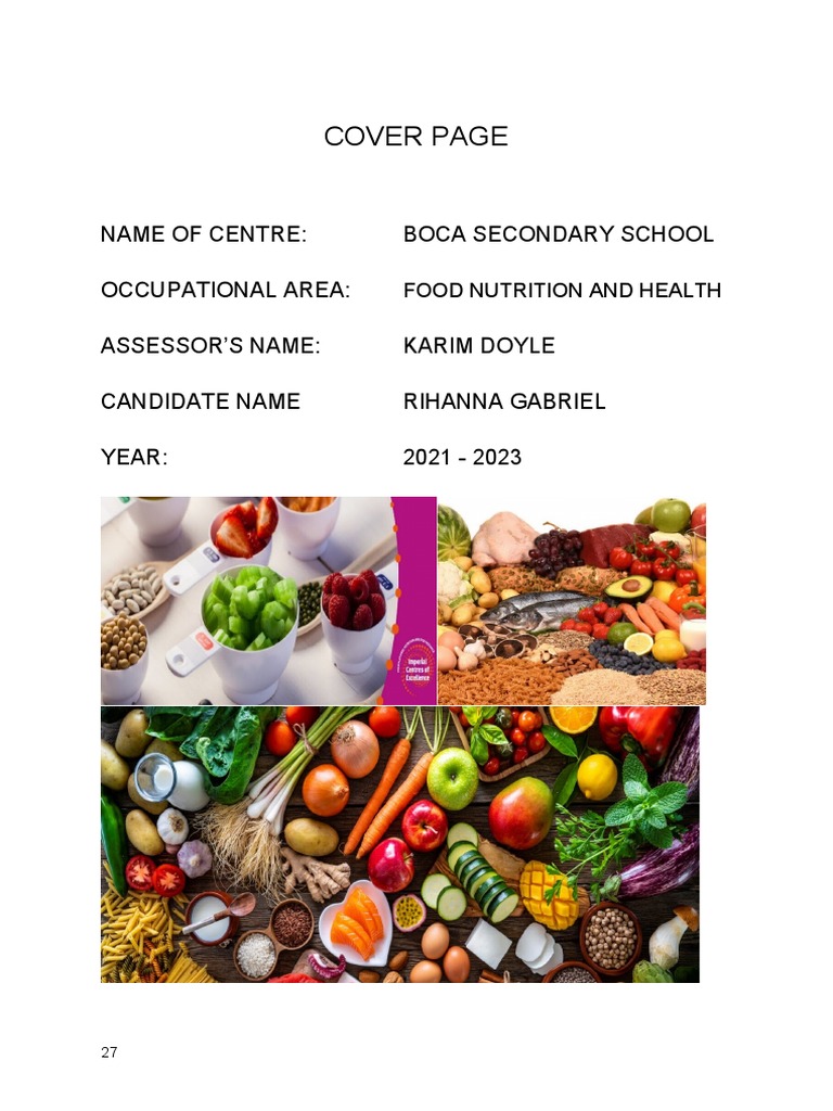 Food Nutrition and Health Portfolio Sba | PDF | Breads | Biscuit