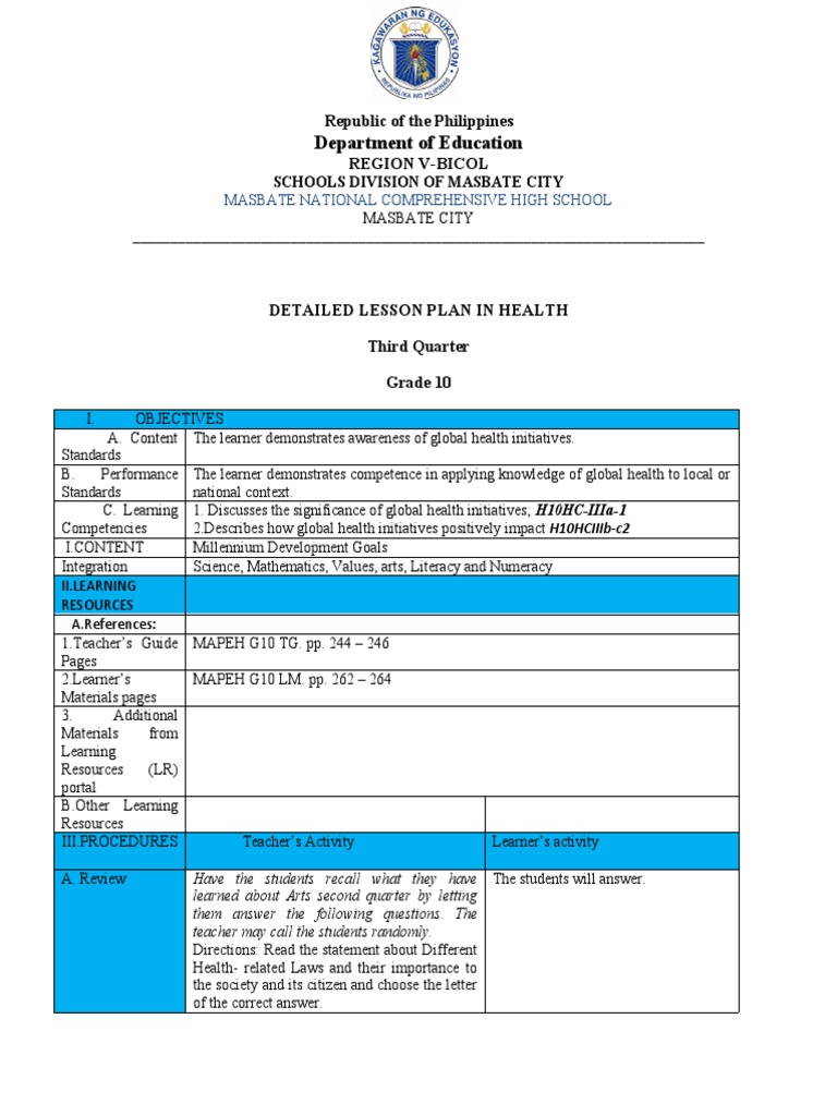 Detailed Lesson Plan in Health | PDF | Gender Equality | Gender Studies