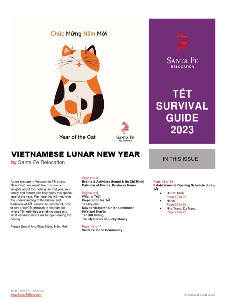 Santa Fe Relocation Tet Survival Guide 2023 1 | PDF | Hanoi | Vietnam