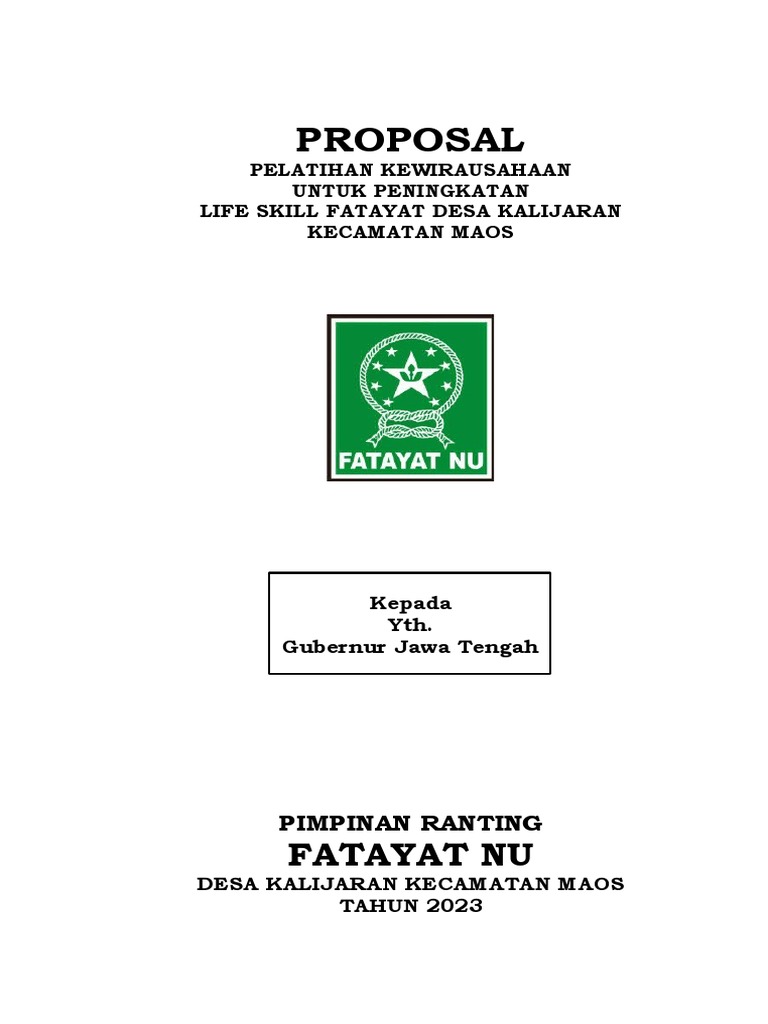 Proposal Fatayat Desa Kalijaran | PDF