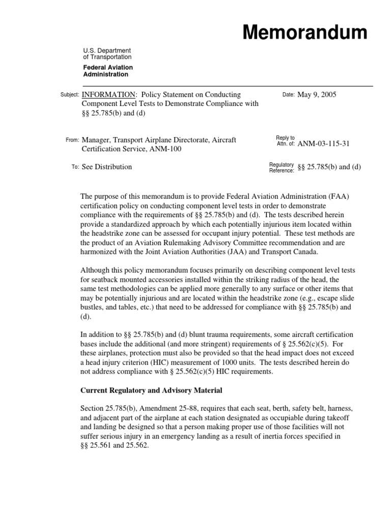 Anm 03 115 31 PDF | PDF | Regulatory Compliance | Policy