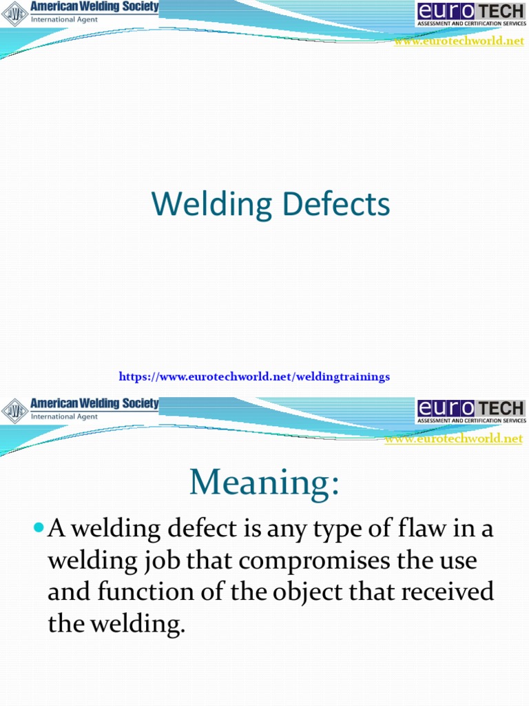Welding Defects 1 | PDF | Construction | Welding