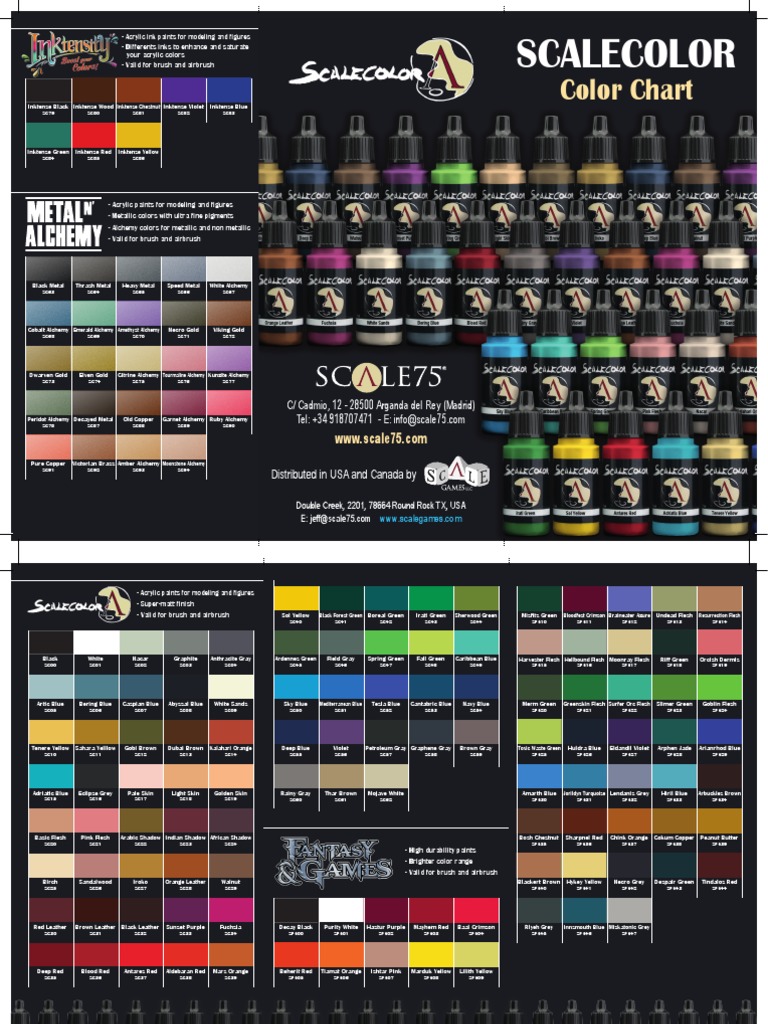 SCALECOLOR Acrylic Paint and Ink Range for Miniature Modeling and ...